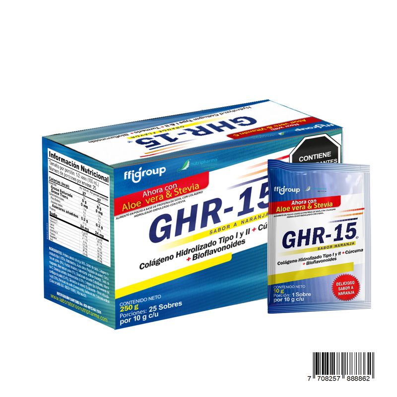 Ghr 15 polvo Sabor Naranja Ffi Group